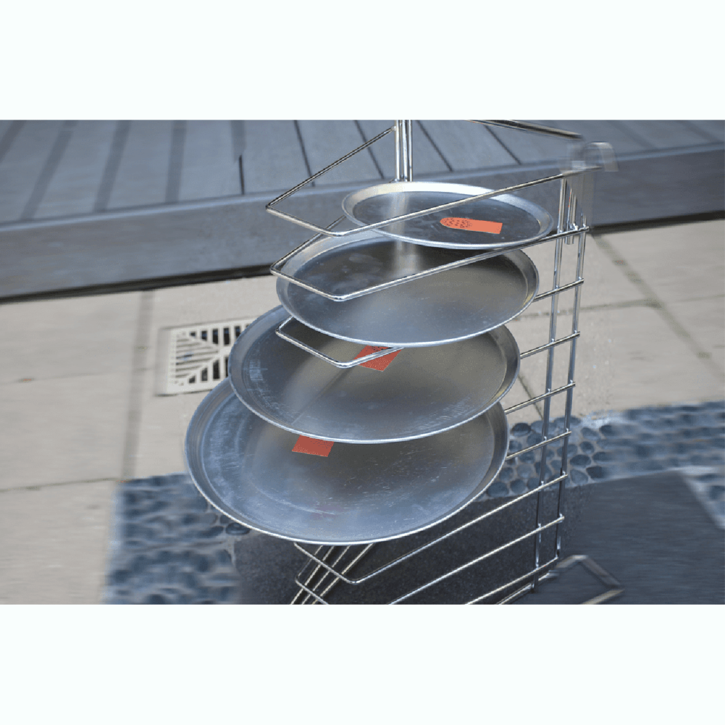 Chrome Pizza Tray Rack | 7 Tier Storage Solution